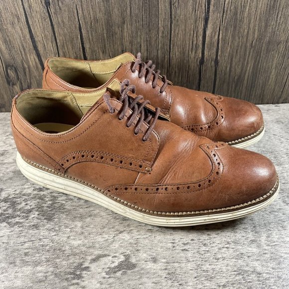 Cole Haan | Shoes | Cole Haan Mens Original Grand Brown Leather Wingtip ...